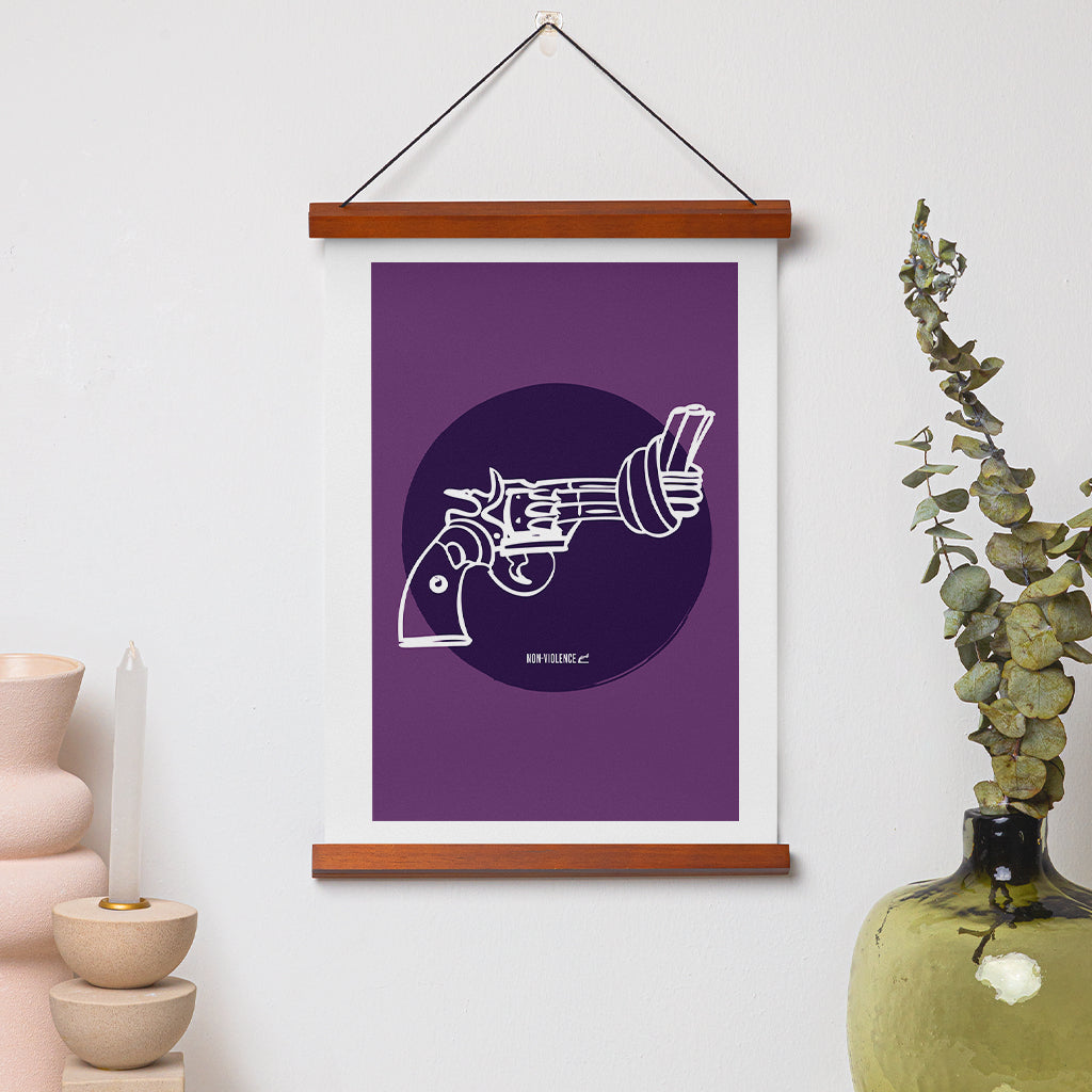 Non-Violence Project Knotted Gun Circle A4 Print | Non Violence Shop ...