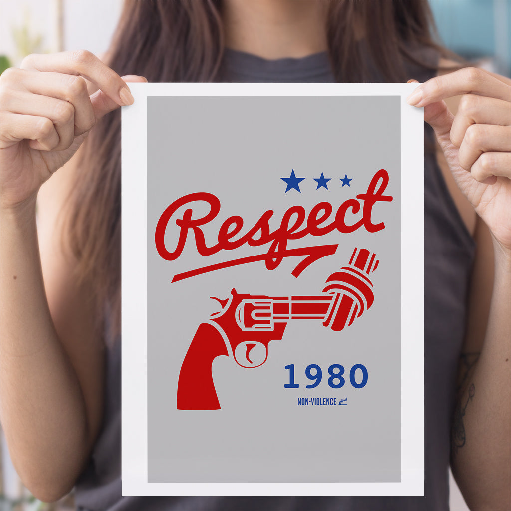 Non-Violence Project Knotted Gun Collegiate A4 Print | Non Violence ...